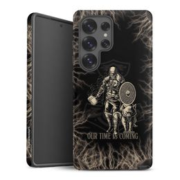 DeinDesign Galaxy S25 Ultra Handy Panzer Handyh&uuml;lle robuste Outdoor H&uuml;lle Schutzh&uuml;lle matt Tv Show Designs Wikinger Vikings Tough Case