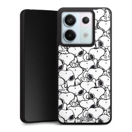 DeinDesign Xiaomi Redmi Note 13 Pro 5G Handy Premium Silikon H&uuml;lle Handyh&uuml;lle schwarz Case Peanuts Snoopy Muster Silikon Premium Case
