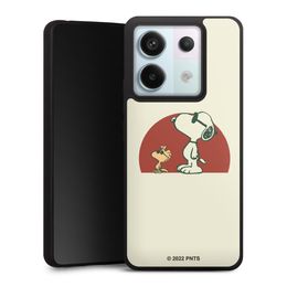DeinDesign Xiaomi Redmi Note 13 Pro 5G Handy Premium Silikon H&uuml;lle Handyh&uuml;lle schwarz Case Snoopy Official Licensed Product Kindheit Silikon Premium Case
