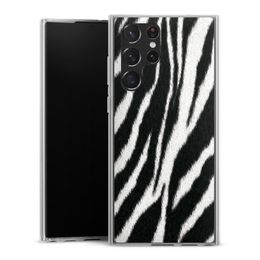 DeinDesign Galaxy S22 Ultra Handy Silikon H&uuml;lle Case transparent Handyh&uuml;lle Fur Muster Zebra Silikon Case