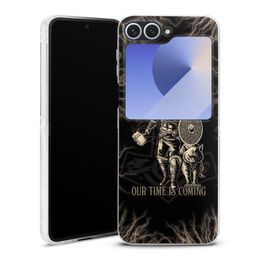 DeinDesign Galaxy Z Flip 6 Handy Hard Case Schutzh&uuml;lle transparent Smartphone Handy H&uuml;lle Wikinger Vikings Tv Show Designs Hard Case