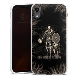 DeinDesign iPhone Xr Handy Silikon H&uuml;lle Case wei&szlig; Handyh&uuml;lle Wikinger Vikings Tv Show Designs Silikon Case