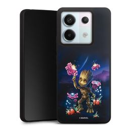 DeinDesign Xiaomi Redmi Note 13 Pro 5G Handy Premium Silikon H&uuml;lle Handyh&uuml;lle schwarz Case Baby Groot Marvel Guardians Of The Galaxy Silikon Premium Case