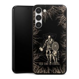DeinDesign Galaxy S23+ Handy Silikon H&uuml;lle Case schwarz Handyh&uuml;lle Tv Show Designs Wikinger Vikings