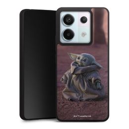 DeinDesign Xiaomi Redmi Note 13 Pro 5G Handy Premium Silikon H&uuml;lle Handyh&uuml;lle schwarz Case The Child Star Wars Baby Yoda Silikon Premium Case