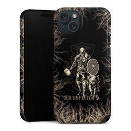 DeinDesign iPhone 15 Plus Handy Premium Case Smartphone Handyh&uuml;lle Schutzh&uuml;lle gl&auml;nzend Wikinger Vikings Tv Show Designs Premium Case