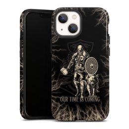 DeinDesign iPhone 13 Mini Handy Panzer Handyh&uuml;lle robuste Outdoor H&uuml;lle Schutzh&uuml;lle gl&auml;nzend Wikinger Vikings Tv Show Designs Tough Case