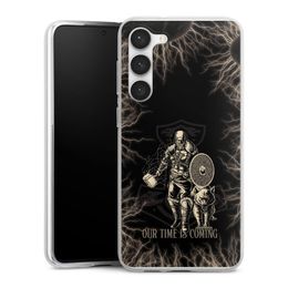 DeinDesign Galaxy S23+ Handy Silikon H&uuml;lle Case transparent Handyh&uuml;lle Tv Show Designs Wikinger Vikings Silikon Case