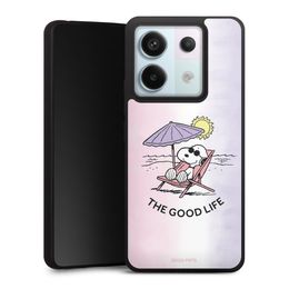 DeinDesign Xiaomi Redmi Note 13 Pro 5G Handy Premium Silikon H&uuml;lle Handyh&uuml;lle schwarz Case Snoopy Official Licensed Product Peanuts Silikon Premium Case