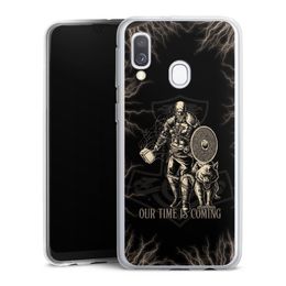 DeinDesign Galaxy A40 Handy Silikon H&uuml;lle Case transparent Handyh&uuml;lle Tv Show Designs Wikinger Vikings Silikon Case