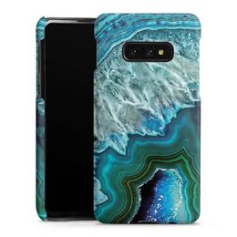DeinDesign Galaxy S10e Handy Premium Case Smartphone Handyh&uuml;lle Schutzh&uuml;lle matt Stone Blue Marble Premium Case