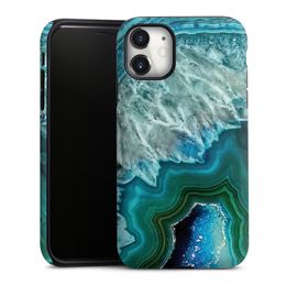 DeinDesign iPhone 11 Handy Panzer Handyh&uuml;lle robuste Outdoor H&uuml;lle Schutzh&uuml;lle matt Stone Marble Blue Tough Case