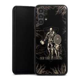 DeinDesign Galaxy A13 4G Handy Silikon H&uuml;lle Case schwarz Handyh&uuml;lle Tv Show Designs Wikinger Vikings