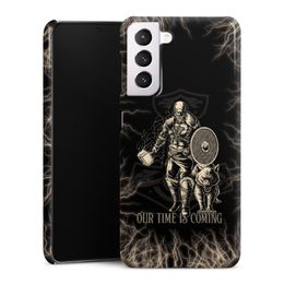 DeinDesign Galaxy S21 5G Handy Premium Case Smartphone Handyh&uuml;lle Schutzh&uuml;lle gl&auml;nzend Tv Show Designs Wikinger Vikings Premium Case