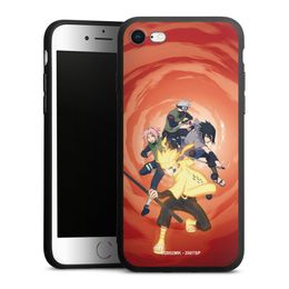 DeinDesign iPhone SE (2020) Handy Premium Silikon H&uuml;lle Handyh&uuml;lle schwarz Case Sasuke Sakura Naruto Shippuden Silikon Premium Case
