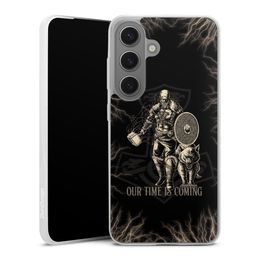 DeinDesign Galaxy S25 Handy Slim Case Silikon Handyh&uuml;lle transparent H&uuml;lle extra d&uuml;nn Tv Show Designs Wikinger Vikings Silikon Slim Case