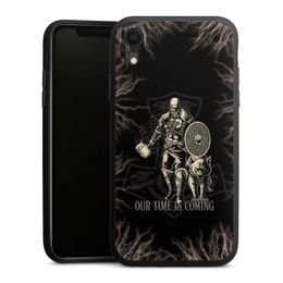 DeinDesign iPhone Xr Handy Premium Silikon H&uuml;lle Handyh&uuml;lle schwarz Case Tv Show Designs Wikinger Vikings Silikon Premium Case