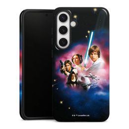 DeinDesign Galaxy S24+ Handy Panzer Handyh&uuml;lle robuste Outdoor H&uuml;lle Schutzh&uuml;lle gl&auml;nzend Star Wars Lightsaber Merchandise Tough Case