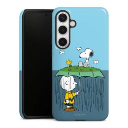DeinDesign Galaxy S24+ Handy Panzer Handyh&uuml;lle robuste Outdoor H&uuml;lle Schutzh&uuml;lle gl&auml;nzend Peanuts Children Snoopy Tough Case