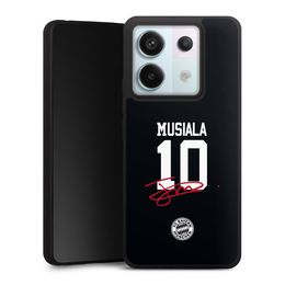 DeinDesign Xiaomi Redmi Note 13 Pro 5G Handy Premium Silikon H&uuml;lle Handyh&uuml;lle schwarz Case Jamal Musiala Fcb Fc Bayern M&uuml;nchen Silikon Premium Case