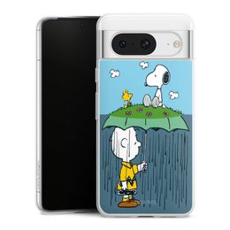 DeinDesign Google Pixel 8 Handy Slim Case Silikon Handyh&uuml;lle transparent H&uuml;lle extra d&uuml;nn Peanuts Children Snoopy Silikon Slim Case