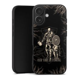 DeinDesign iPhone 17 Handy Premium Silikon H&uuml;lle Handyh&uuml;lle schwarz Case Wikinger Vikings Tv Show Designs Silikon Premium Case