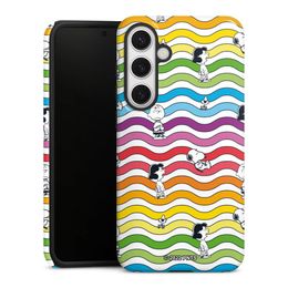 DeinDesign Galaxy S24+ Handy Panzer Handyh&uuml;lle robuste Outdoor H&uuml;lle Schutzh&uuml;lle gl&auml;nzend Snoopy Muster Peanuts Tough Case
