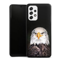 DeinDesign Galaxy A33 5G Handy Slim Case extra d&uuml;nn Silikon Handyh&uuml;lle schwarz H&uuml;lle Bird Animals Eagle Silikon Slim Case