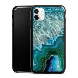 DeinDesign iPhone 11 Handy Silikon H&uuml;lle Case schwarz Handyh&uuml;lle Blue Stone Marble