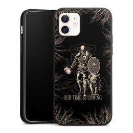 DeinDesign iPhone 12 Handy Premium Silikon H&uuml;lle Handyh&uuml;lle schwarz Case Tv Show Designs Wikinger Vikings Silikon Premium Case