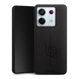 DeinDesign Xiaomi Redmi Note 13 Pro 5G Handy Premium Silikon H&uuml;lle Handyh&uuml;lle schwarz Case Konoha Sasuke Naruto Shippuden Silikon Premium Case
