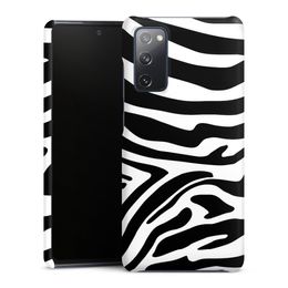 DeinDesign Galaxy S20 FE 5G Handy Premium Case Smartphone Handyh&uuml;lle Schutzh&uuml;lle matt Animal Look Zebra Animal Print Premium Case
