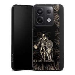 DeinDesign Xiaomi Redmi Note 13 Pro 5G Handy Silikon H&uuml;lle Case schwarz Handyh&uuml;lle Wikinger Vikings Tv Show Designs