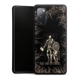 DeinDesign Galaxy S20 FE Handy Premium Silikon H&uuml;lle Handyh&uuml;lle schwarz Case Tv Show Designs Vikings Wikinger Silikon Premium Case