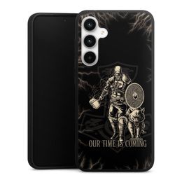 DeinDesign Galaxy A35 5G Handy Premium Silikon H&uuml;lle Handyh&uuml;lle schwarz Case Tv Show Designs Wikinger Vikings Silikon Premium Case