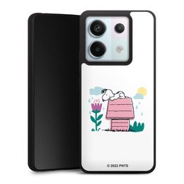 DeinDesign Xiaomi Redmi Note 13 Pro 5G Handy Premium Silikon H&uuml;lle Handyh&uuml;lle schwarz Case Snoopy Dog Official Licensed Product Silikon Premium Case