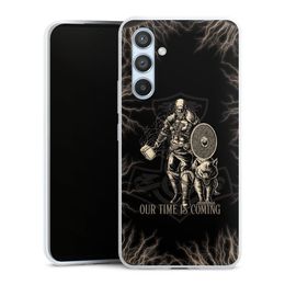 DeinDesign Galaxy A54 5G Handy Slim Case Silikon Handyh&uuml;lle transparent H&uuml;lle extra d&uuml;nn Tv Show Designs Wikinger Vikings Silikon Slim Case