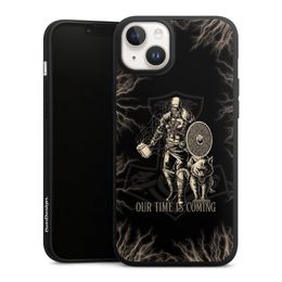 DeinDesign iPhone 14 Handy Premium Silikon H&uuml;lle Handyh&uuml;lle schwarz Case Wikinger Vikings Tv Show Designs Silikon Premium Case