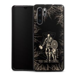 DeinDesign Huawei P30 Pro Handy Silikon H&uuml;lle Case schwarz Handyh&uuml;lle Tv Show Designs Wikinger Vikings