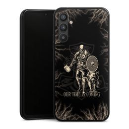 DeinDesign Galaxy A34 5G Handy Silikon H&uuml;lle Case schwarz Handyh&uuml;lle Tv Show Designs Wikinger Vikings