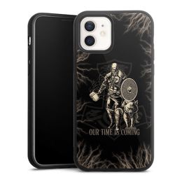 DeinDesign iPhone 12 Handy Gallery Case Handyh&uuml;lle 9H Geh&auml;rtetes Glas R&uuml;ckseite H&uuml;lle Wikinger Vikings Tv Show Designs Gallery Case