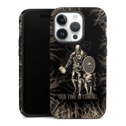 DeinDesign iPhone 14 Pro Handy Panzer Handyh&uuml;lle robuste Outdoor H&uuml;lle Schutzh&uuml;lle matt Tv Show Designs Wikinger Vikings Tough Case