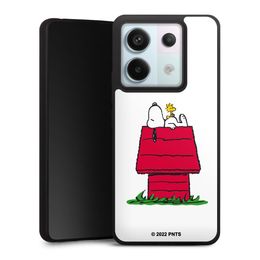 DeinDesign Xiaomi Redmi Note 13 Pro 5G Handy Premium Silikon H&uuml;lle Handyh&uuml;lle schwarz Case Snoopy Peanuts Official Licensed Product Silikon Premium Case