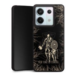 DeinDesign Xiaomi Redmi Note 13 Pro 5G Handy Premium Silikon H&uuml;lle Handyh&uuml;lle schwarz Case Tv Show Designs Wikinger Vikings Silikon Premium Case