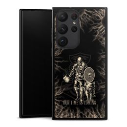 DeinDesign Galaxy S23 Ultra Handy Silikon H&uuml;lle Case schwarz Handyh&uuml;lle Tv Show Designs Wikinger Vikings