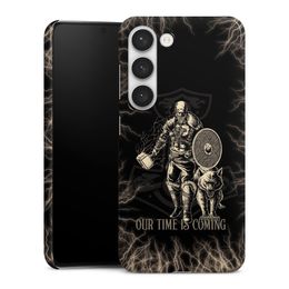 DeinDesign Galaxy S23 Handy Premium Case Smartphone Handyh&uuml;lle Schutzh&uuml;lle gl&auml;nzend Tv Show Designs Wikinger Vikings Premium Case