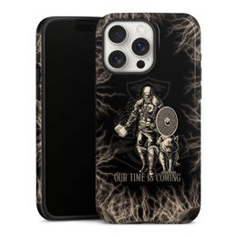 DeinDesign iPhone 15 Pro Max Handy Panzer Handyh&uuml;lle robuste Outdoor H&uuml;lle Schutzh&uuml;lle gl&auml;nzend Wikinger Vikings Tv Show Designs Tough Case