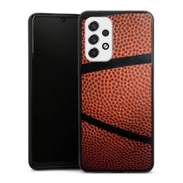 DeinDesign Galaxy A33 5G Handy Slim Case extra d&uuml;nn Silikon Handyh&uuml;lle schwarz H&uuml;lle Ball Sports Basketball Silikon Slim Case