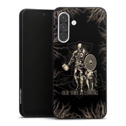 DeinDesign Galaxy A36 5G Handy Premium Silikon H&uuml;lle Handyh&uuml;lle schwarz Case Tv Show Designs Wikinger Vikings Silikon Premium Case