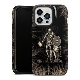 DeinDesign iPhone 13 Pro Handy Panzer Handyh&uuml;lle robuste Outdoor H&uuml;lle Schutzh&uuml;lle gl&auml;nzend Wikinger Vikings Tv Show Designs Tough Case